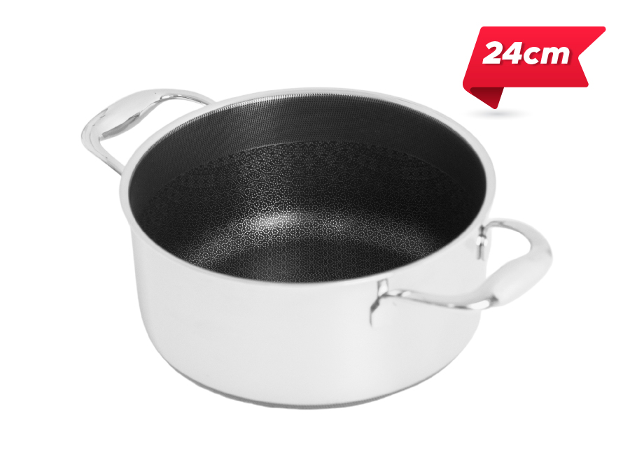 Nồi New Makeup inox 3 lớp đáy từ etching 2 mặt Kims Cook 24cm